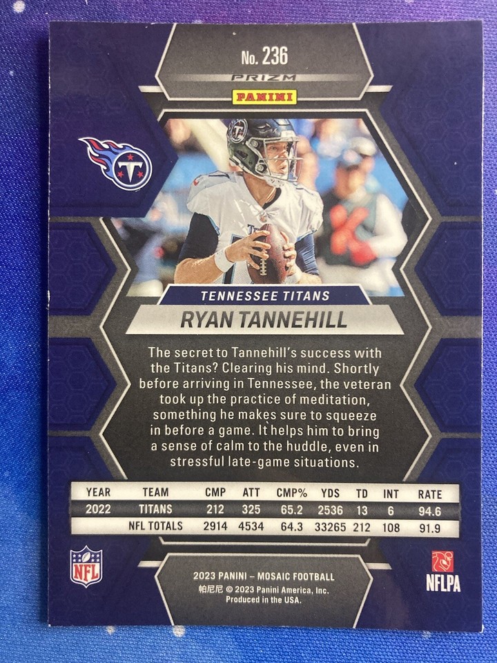 Ryan Tannehill 2023 Mosaic Green Prizm #236 Tennessee Titans | eBay