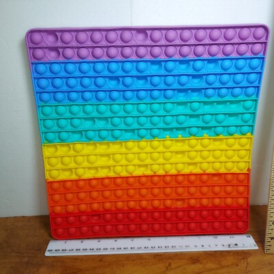 Jumbo Square 12" x 12" Push Pop It Fidget Bubble Popper Stress Reliever ...