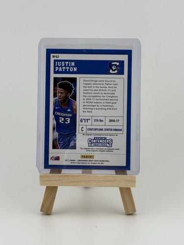 2017-18 Justin Patton ROOKIE Draft Picks Contenders On Card Auto Wolves ...