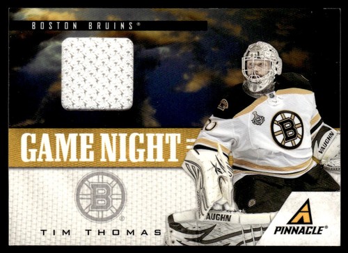 2011-12 Panini Pinnacle Game Night Materials Tim Thomas Jersey Bruins ...
