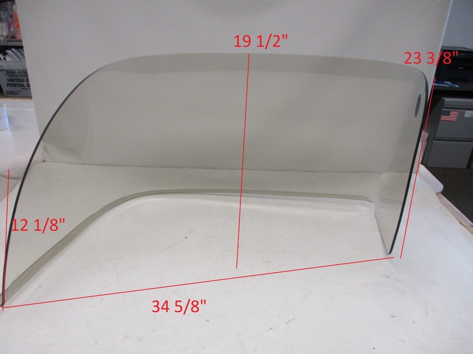 RANGER PLEXIGLASS PORT SIDE WINDSHIELD 34 5/8" SMOKE TINT 6900034P BOAT ...