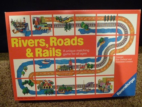 Rivers Roads and Rails Matching Board Game 1989 Ravensburger Germany | eBay