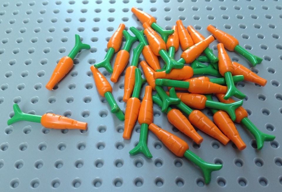 Lego Carrot and Stem (33172 / 33183) x4 in a set *BRAND NEW Fruit ...