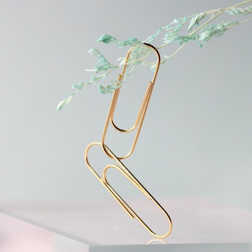 925 sterling silver unique paper clip gold plated earrings | eBay