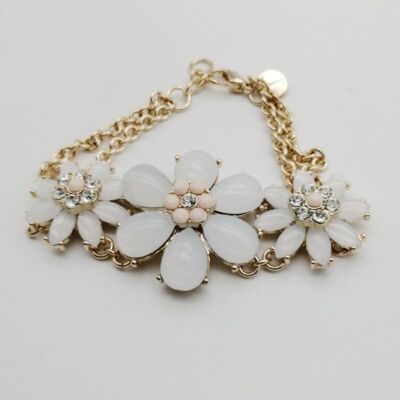 TALBOTS GOLD TONE RESIN CUT 7.5" BRACELET | eBay