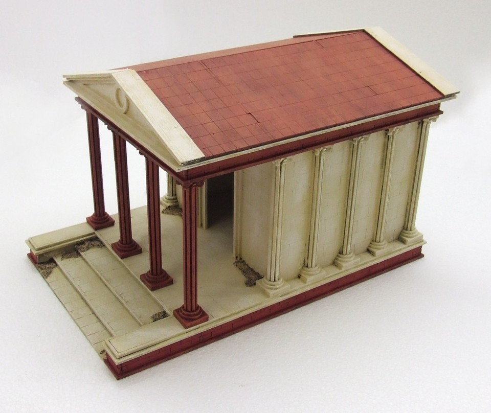ROMAN TEMPLE (Streets & Gangs of Rome) - 28mm - ASSEMBLED MDF & HIGHLY ...