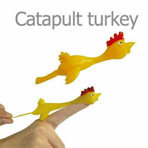 Novelty Toy Joke Toys Sticky Stretchy Turkey Kids Toys Flying Rubber ...
