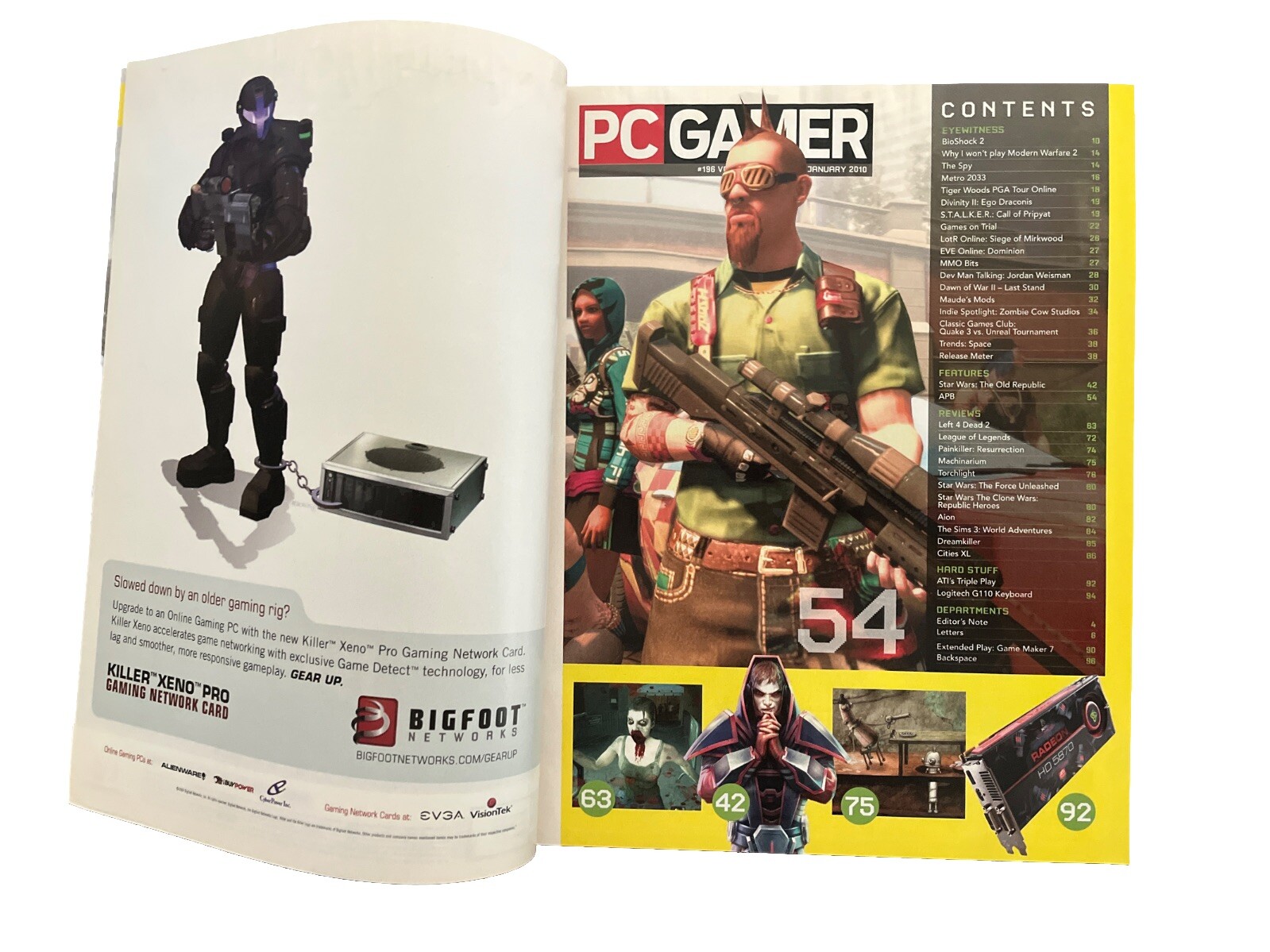January 2010 PC GAMER Vintage Video Game Magazine #196 Star Wars - Demo ...