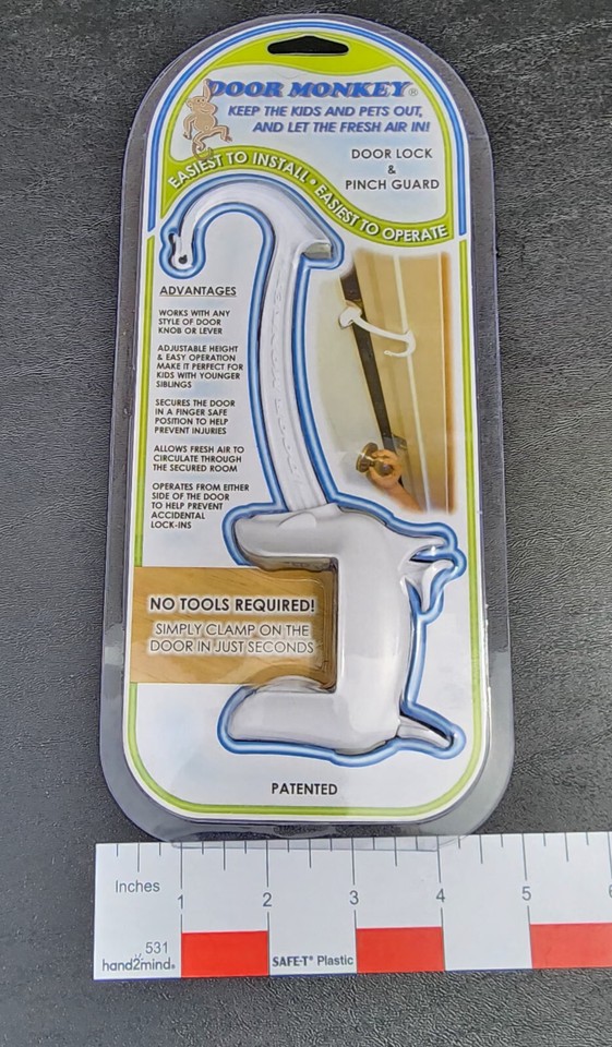 Door Monkey Child Proof Door Lock Pinch Guard Easy To Install Operate ...