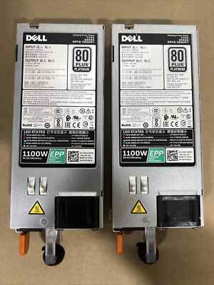 Lot (2) Dell PR21C 9TMRF CMPGM Y26KX PowerEdge R630 R730 1100W EPP ...