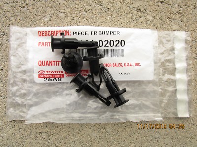 02 - 06 TOYOTA CAMRY FRONT & REAR BUMPER RETAINER PIECE CLIP QTY OF 5 ...