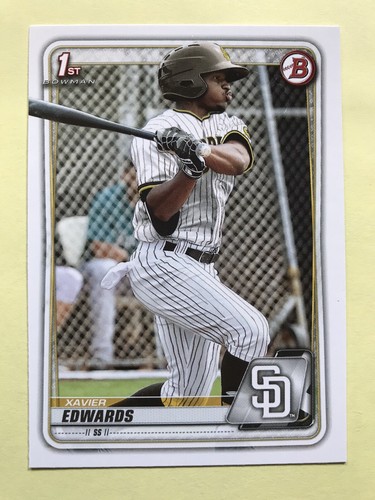 2020 Bowman XAVIER EDWARDS Rookie Card RC Tampa Bay RAYS #BP-10 | eBay