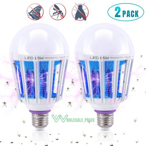 Lampara Mata Mosquitos 2 en 1 Atrae y Elimina Insecto Electrico Potente ...