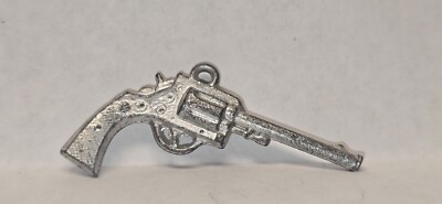 1930s Ornate Revolver Charm Penny Toy, Cracker Jack, Gum Ball Metal Toy ...