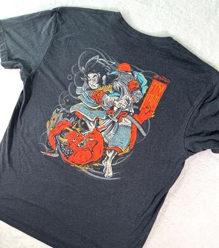 Zero Foxtrot Namakubi Samurai Vs Devil Japanese Art Graphic Grey XL T-Shirt Tee | eBay
