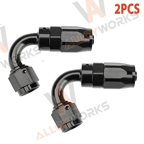 2x 16AN 120 Degree Swivel Hose End Fitting Adapter For Fuel Hose Line ...