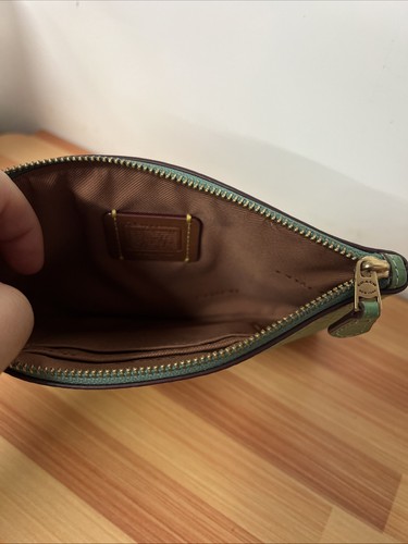 Coach Disney 100 Years Donald Duck Wristlet Bag Regenerative Leather ...