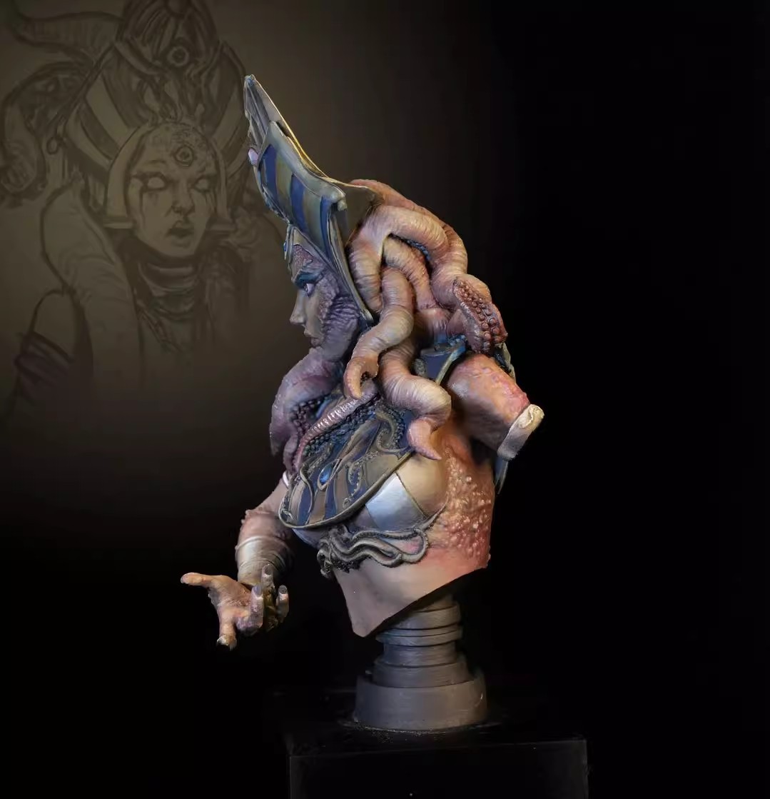 1/12 Scale Eldritch Queen Resin Bust Fantasy Cthulhu Priestess Model | eBay
