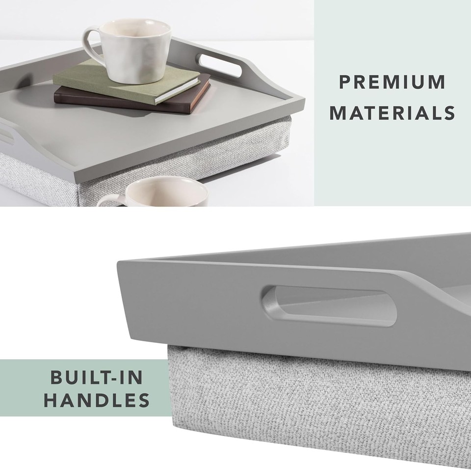 ROSSIE HOME Wood Bed Tray Lap Desk with Detachable Single Tray, Calming ...