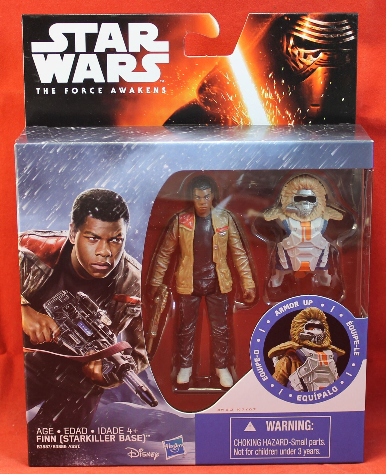 Star Wars The Force Awakens ARMOR UP FINN Starkiller Base 3.75" Figure ...