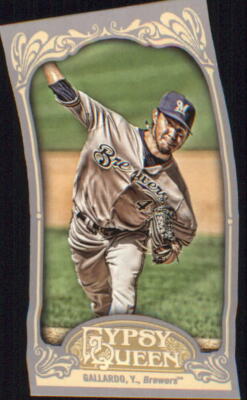 2012 Topps Gypsy Queen Mini #155B Yovani Gallardo VAR - NM-MT | eBay