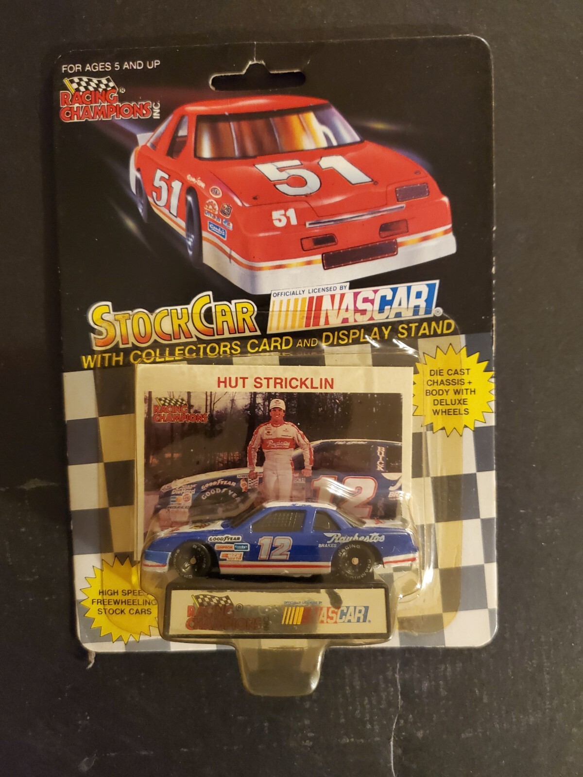 1991 Racing Champions 1/64 Hut Stricklin #12 Raybestos Ford Thunderbird ...