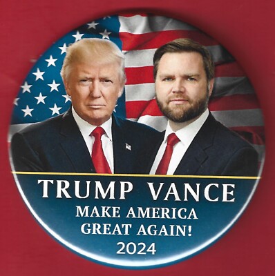 2024 Donald Trump & JD Vance - 3"(Large Size) / "Jugate" Campaign ...