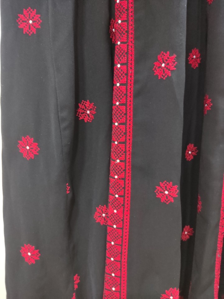 3 Pcs Embroidered Tatreez Thobe Arabic Palestinian Jordanian Dress Thob ...