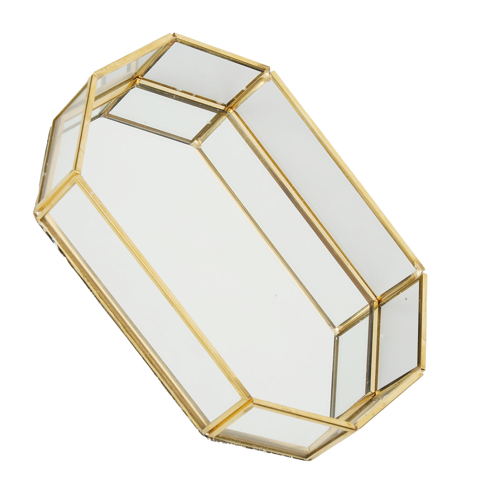 Octagonal Storage Box Mini Gold Geometry Jewelry Necklace Dessert ...