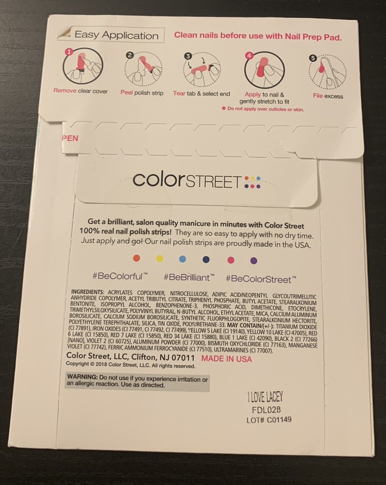 Color Street Nail Polish Strips Glitzburgh Large Package | eBay