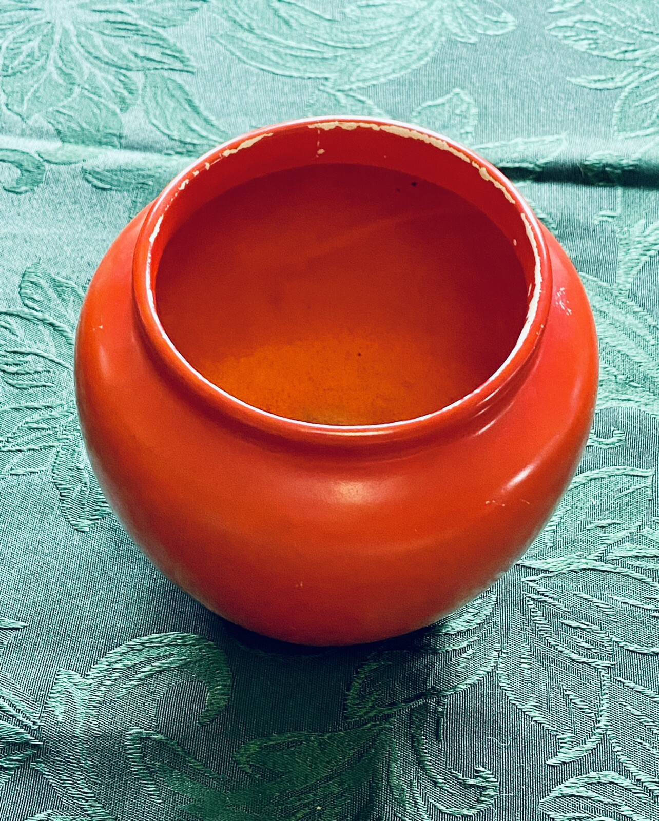 WELLER POTTERY CHENGTU WARE ORANGE RARE URN VASE ANTIQUE 1920s VINTAGE ...