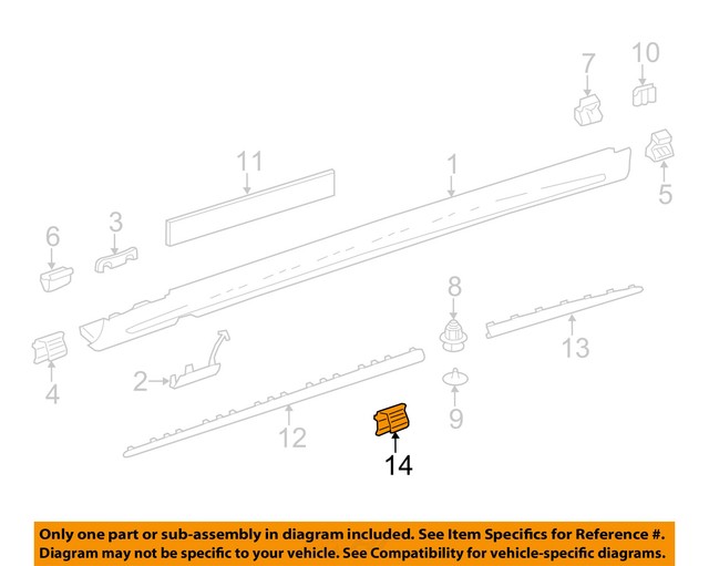 MERCEDES OEM 14-17 S550 Exterior-Pillars, Rocker Floor-Mount 0019915171 ...