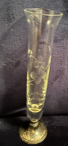 Crown Sterling Silver Plate Bud Vase Fluted Weighted Base Etched ...