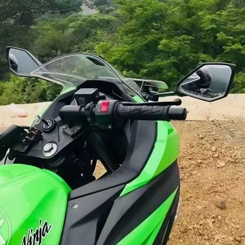 Black L & R Rear View Mirrors For Kawasaki Ninja ZX6R ZX636 2013 2014 ...