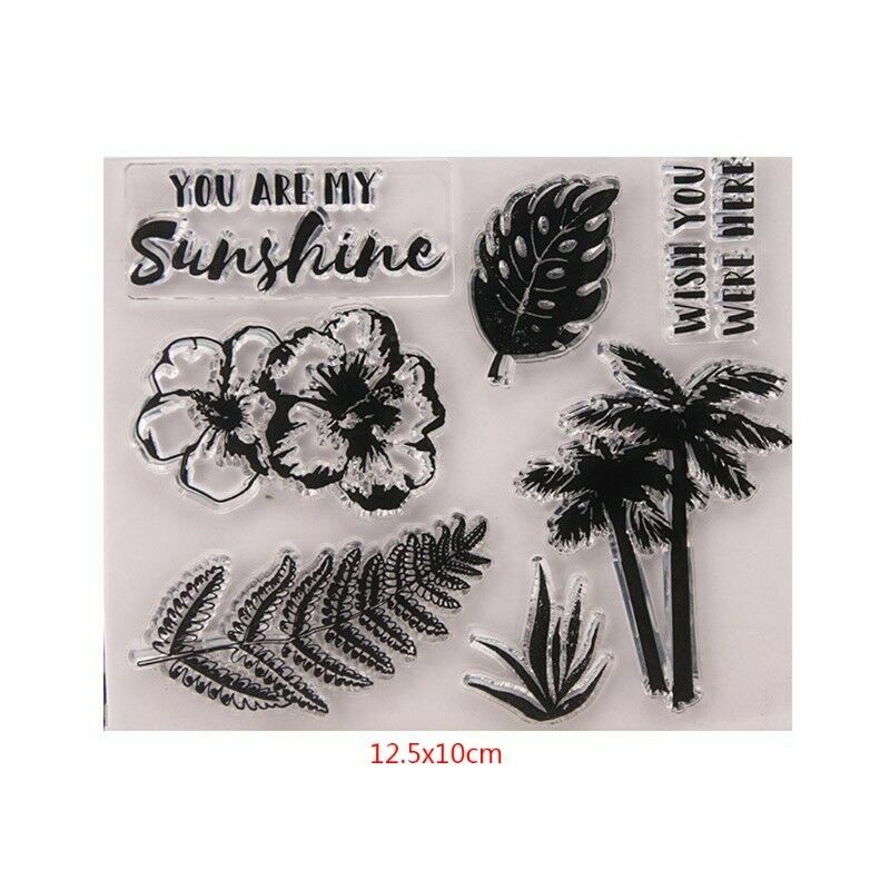 Flower Leaf Transparent Silicone Clear Stamps DIY Scrapbook Stamp ...