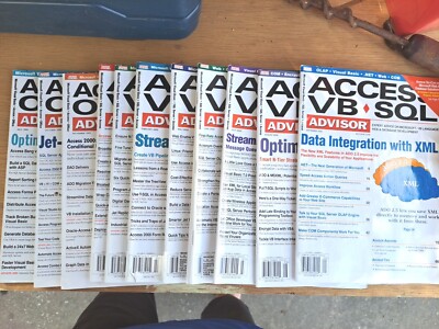 ACCESS VB SQL ADVISOR MAGAZINES LOT of 11 Year 1999-2000 | eBay