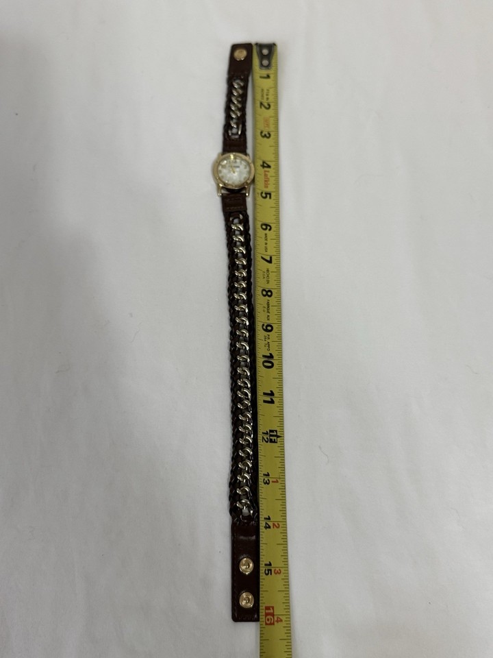 Maurice’s 16 Inch Faux Leather Gold Wrap Watch NEEDS BATTERY | eBay