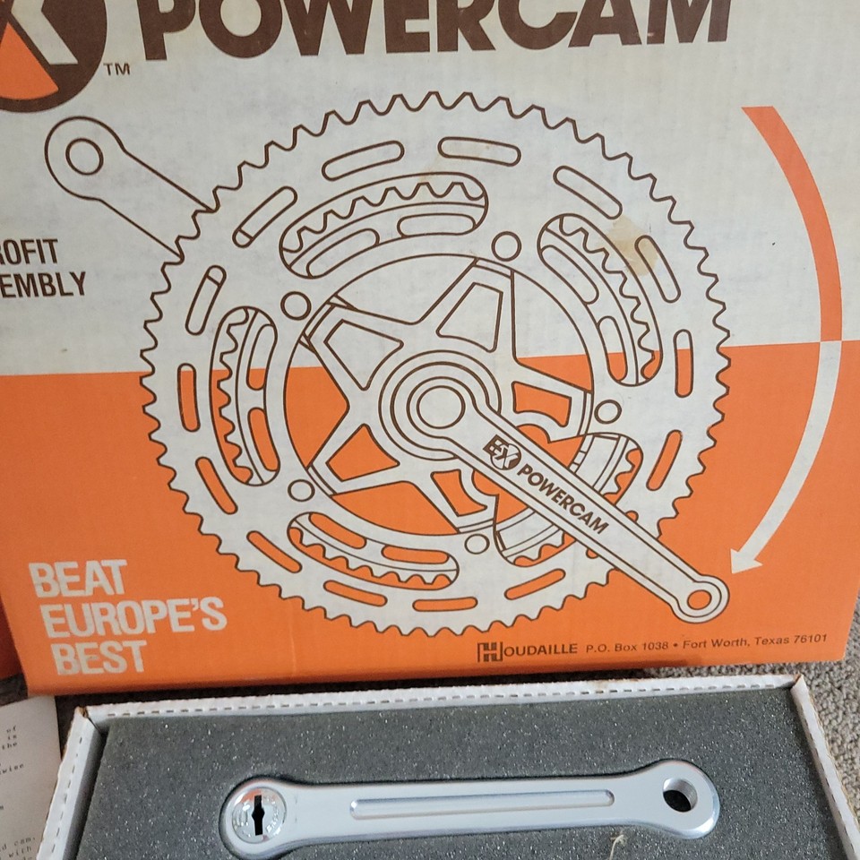 vintage NOS Stronglight EX Powercam crank road bike power cam 3 piece ...