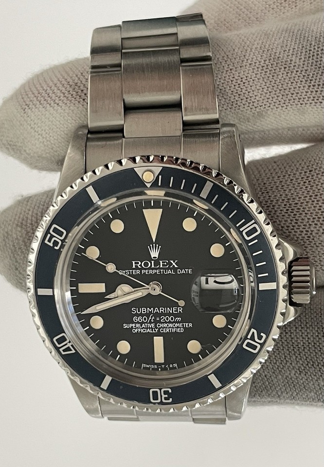 ROLEX 1680 SUBMARINER 1975 VINTAGE PATINA STEEL WATCH 2024 ROLEX ...