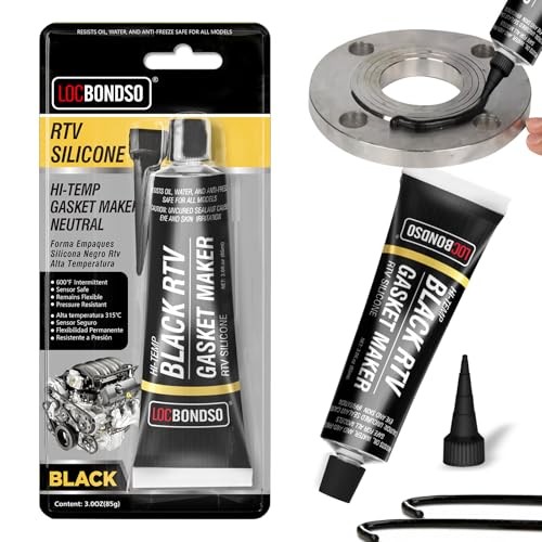 Black RTV Silicone Sealant Gasket Maker High Temp & Oil Resistant ...