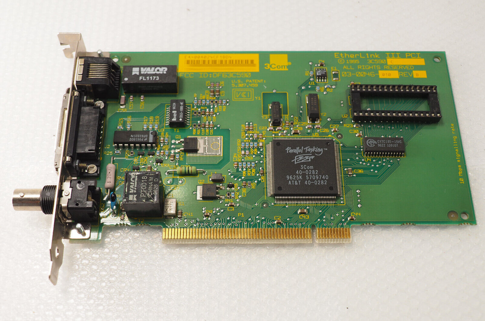 3COM ETHERLINK III PCI 03-0046-010 00009532 BNC MIDI RJ45 PCI Card | eBay