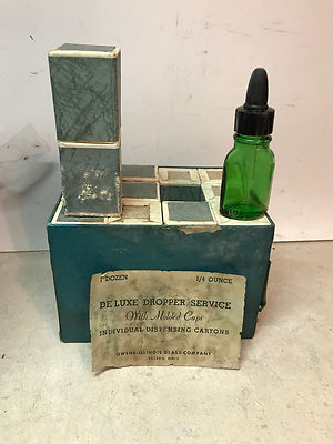vtg 1 dozen 1/4 ounce deluxe dropper service dispensing cartons in ...