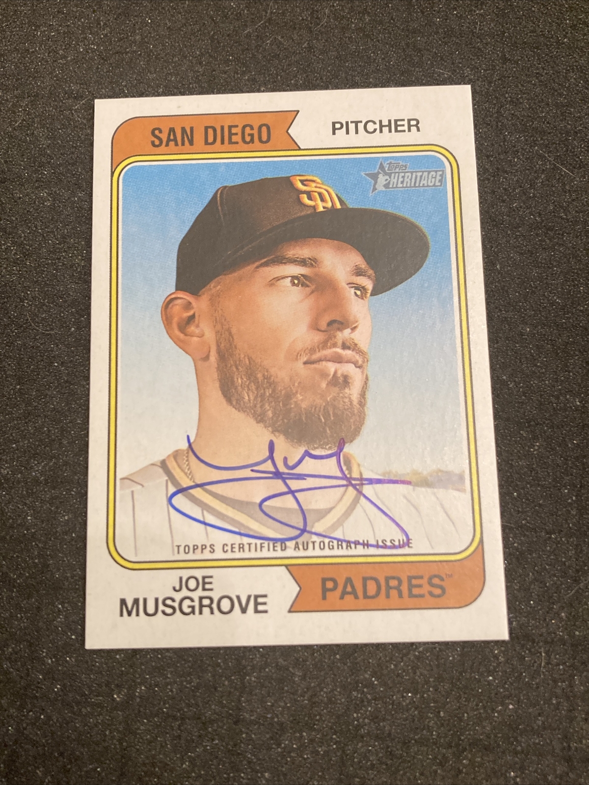 2023 Topps Heritage #ROA-JM Joe Musgrove Real One Auto ~ San Diego ...