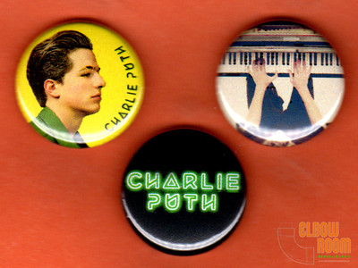 Set of three 1" Charlie Puth pins buttons singer songwriter | eBay