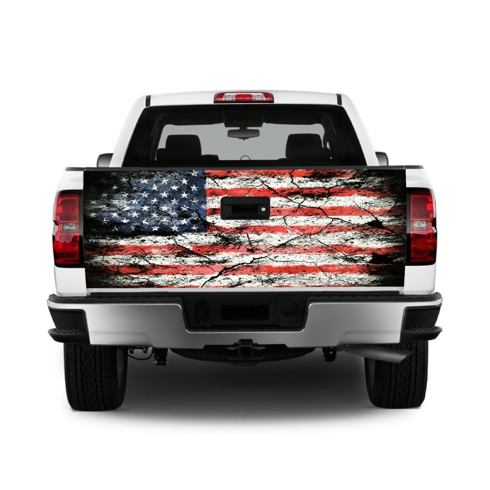 T326 American Flag Tailgate Wrap Vinyl Graphic Decal Sticker LAMINATED ...