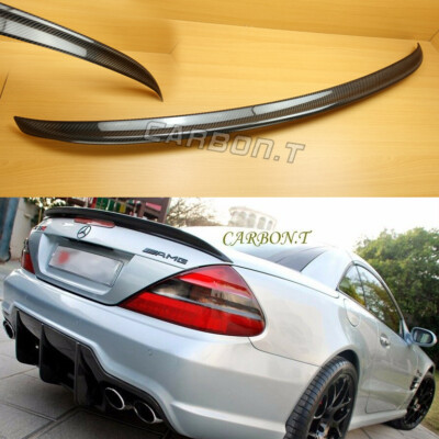 Mercedes R230 2003-2010 Carbon Fiber Trunk Spoiler Lip SL63 SL500 SL550 ...
