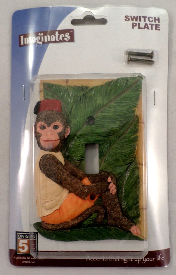 African Empire Monkey With Palm Leaves Light Switch Cover Room Decor | eBay