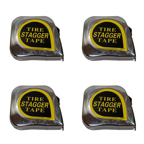 (4 Pack) 10' Racing Tire Stagger Tape Measure Magnetic Back Chrome ...