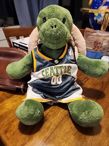 Vintage Seattle Supersonics Build-a-Bear Turtle Stuffed Animal | eBay