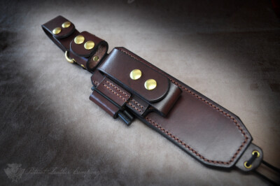 Swamp Rat Knives Custom Leather Bushcraft Sheath - The Frontiersman | eBay